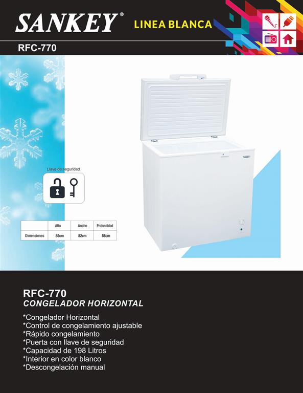 Shopit Marketplace | Sankey 7 Cu.Ft. Chest Freezer RFC-770 - White
